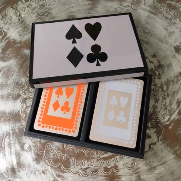 Orange and Grey Bridge Playing Cards | Bridge in the Box