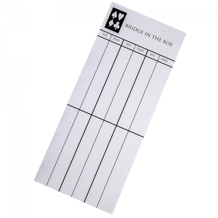 A Set of Four Grey Score Pads - Bridge in the Box